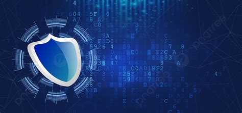 Blue Technology Cyber Security Poster Background Technology