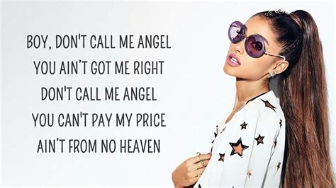 Ariana Grande Dont Call Me Angel Lyrics Feat Miley Cyrus Lana