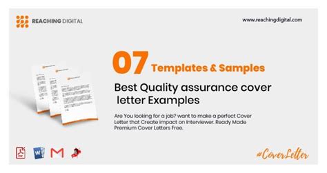 07 Best Quality Assurance Cover Letter Examples Reaching Digital