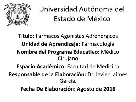 Fármacos Agonistas Adrenérgicos Vanesa Fernandez uDocz