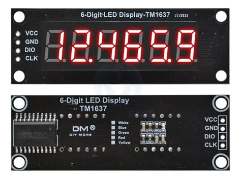 Tm1637 Módulo De 6 Displays De 7 Seg 036p Vermelho Arduino Mercadolivre