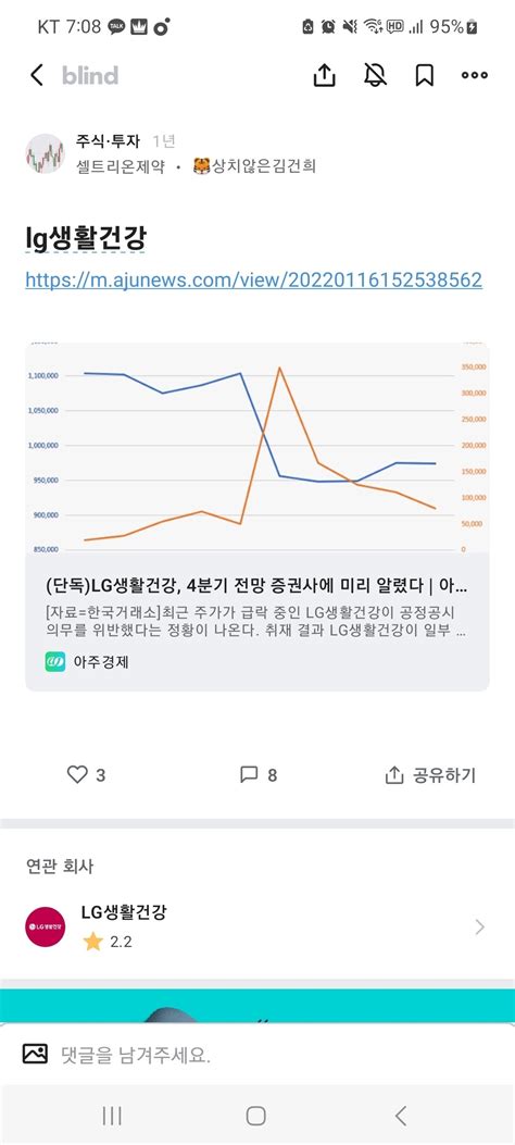 블라인드 주식·투자 Lg생건