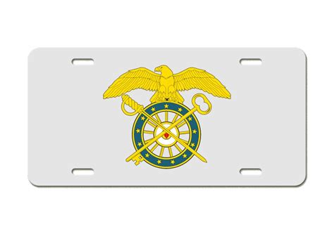 Us Army Division Quartermaster Corps Emblem Aluminum License Plate