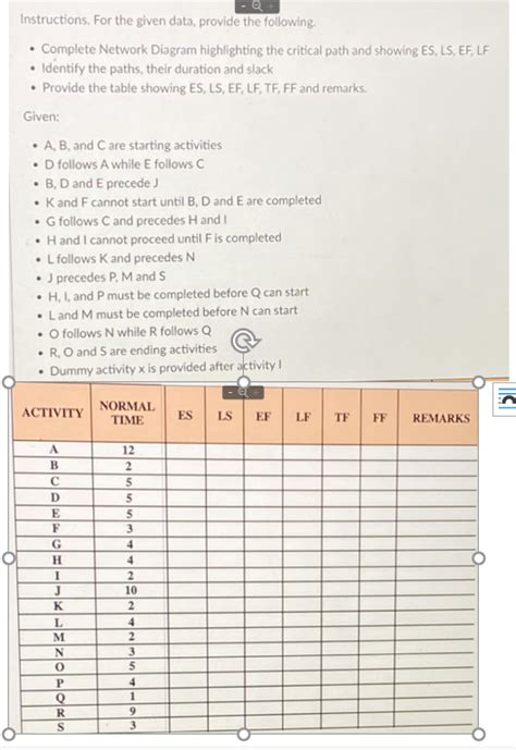 Solved Instructions For The Given Data Provide The Chegg