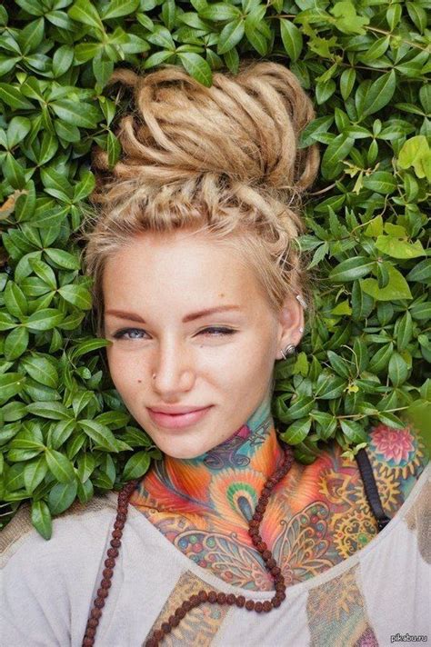 Girl Tattoos Dreads Girl Blonde Dreads Beautiful Dreadlocks Dreadlock Hairstyles Inked