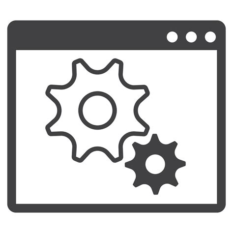 Web Browser Gear Solid Icon 18245856 Png