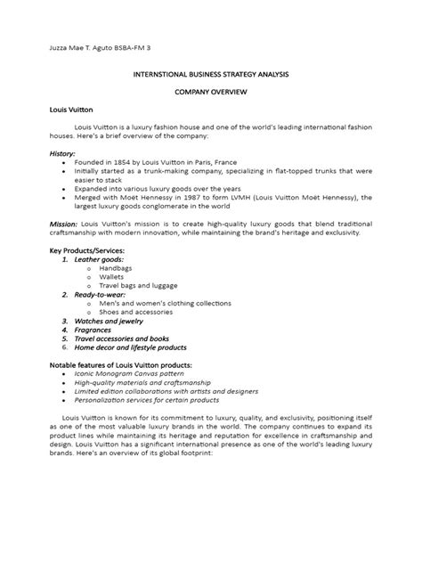 International Business Strategy Analysis Pdf