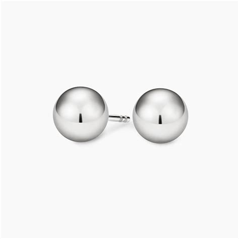 Silver Ball Stud Earrings
