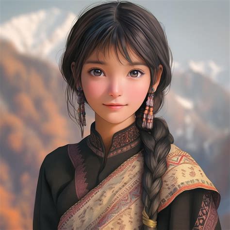 Premium Photo Arafed Image Of A Girl With Braids And A Scarf