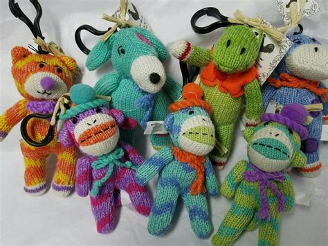 Midwest Cbk Sock Monkey Key Chain Purse Backpack Zipper Pull Choose