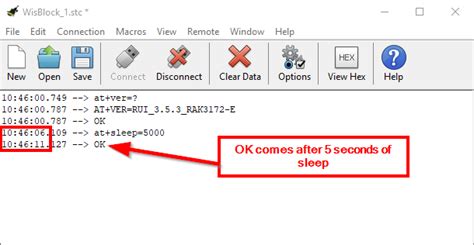 RAK3172 RUI3 AT SLEEP Does Not Respond OK Until After The Time Has