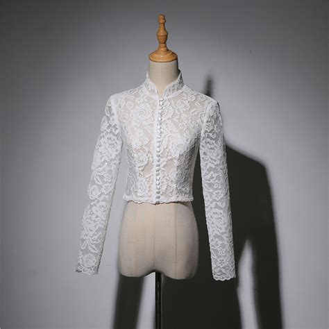 Button Down Short Sleeve Lace Shirt Wedding Bridal Plus Size Crop Lace