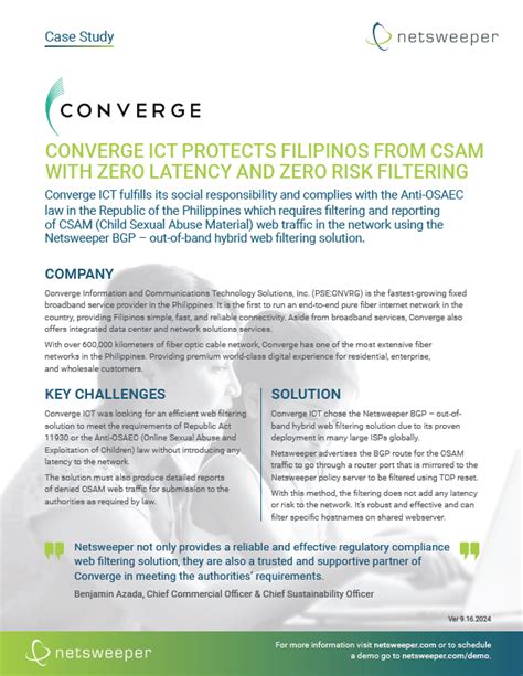 Converge Ict Case Study Netsweeper