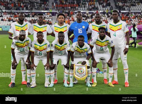 Doha Qatar 21st Nov 2022 Players Of Senegal Line Up Prior To The
