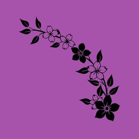 A Floral Sakura Border Design In The Corner Of The Pink Background Premium Ai Generated Vector