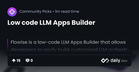 low code llm apps builder r llmdevs