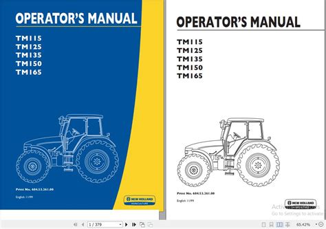 New Holland Tm Tractor Operator S Manual 6045326100