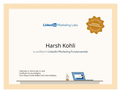 Completed Linkedin Marketing Solutions Fundamentals Harsh Kohli