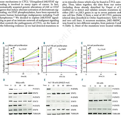 Treatment With Ruxolitinib Inhibits Ctcl Cell Proliferation And