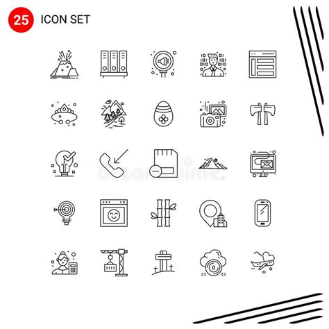 Line Pack Of 25 Universal Symbols Of Programming Development Document