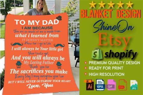 Blanket Design For Dad Graphic By Pro Designer Store · Creative Fabrica