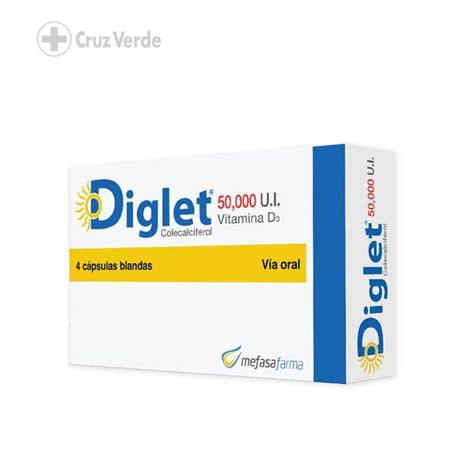 Diglet 50000ui 4 Capsula Gel Cruz Verde
