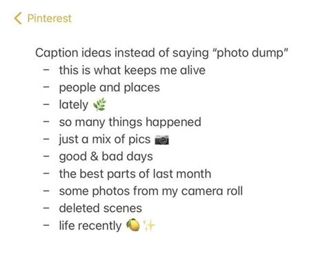 Photo Dump Captions Ideas Instagram Quotes Instagram Quotes Captions