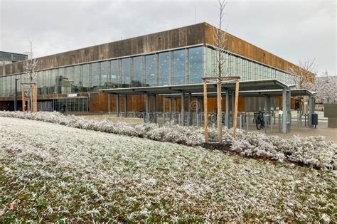 Frosty Morning In Campus Of Munich Garching Technical University Editorial Stock Image Image
