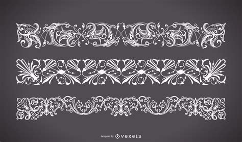 Vintage Floral Ornament Shape Vector Download