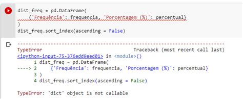 Projeto Estatística Com Python Analise Descritiva Erro Traceback
