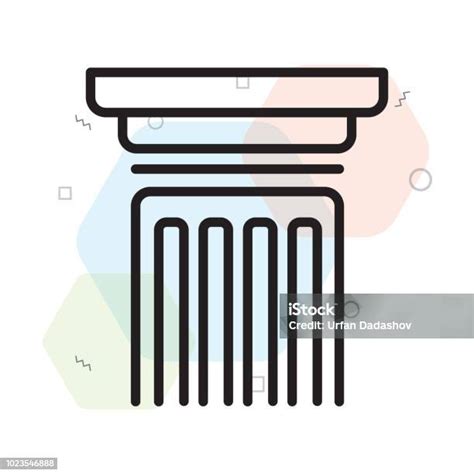 Colonne Icône Vector Signe Et Le Symbole Isolé Sur Fond Blanc La Notion
