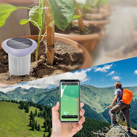 Smart Zigbee Solar Soil Sensor Thermohygrometer Ip66 Waterproof