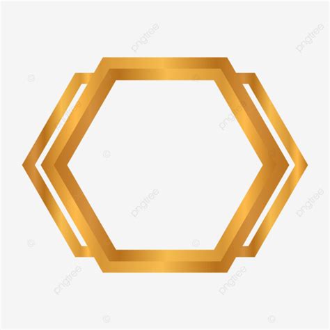 투명 배경 벡터에 육각형 프레임 테두리 황금 럭셔리 금 육각형 황금 Png 일러스트 및 벡터 에 대한 무료 다운로드 Pngtree