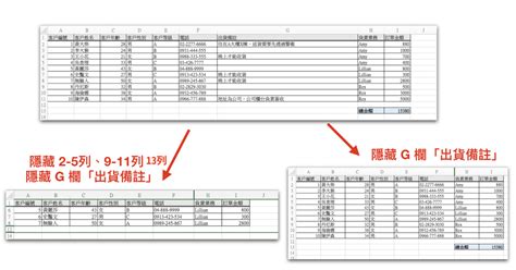 小心 Excel 的隱藏欄隱藏列！（設定辨識取消防止取消隱藏教學）