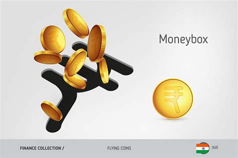 인도 루피 인도 루피 동전 금융 개념 비행 돈 상자 인쇄 웹 사이트 웹 디자인 모바일 애플 리 케이 션 인포 그래픽에 대 한 벡터 일러스트 0명에 대한 스톡 벡터 아트 및