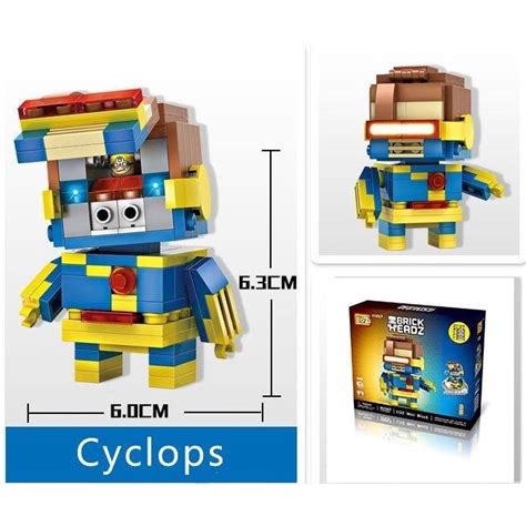 Jual Action Figure Loz Mini Brick Headz Exclusive Packaging Cyclops
