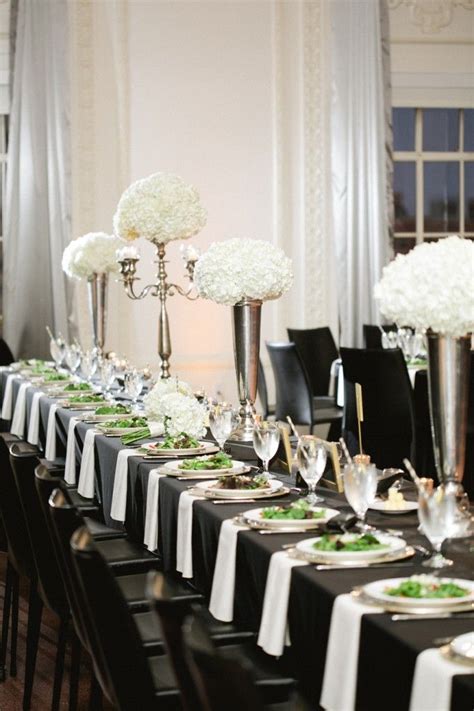Black And White Wedding Reception Decor Ideas At Elaine Boehme Blog