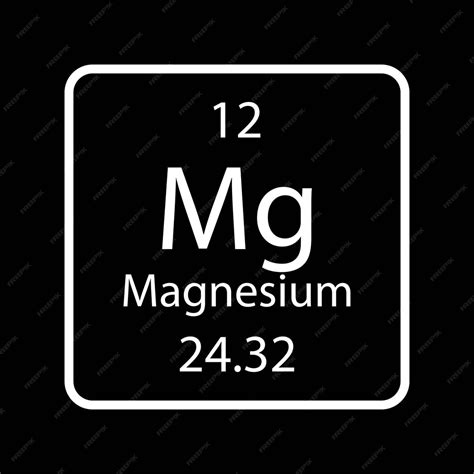 Magnesium Symbol Chemical Element Of The Periodic Table Vector