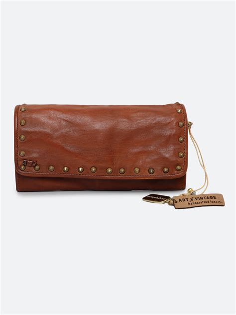 Leather Crossbody Bag Cognac Handcrafted