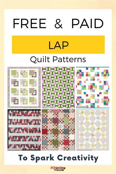 Top 10 Free Lap Quilt Patterns 8 Bonus Patterns For Sale I Love Quilting Forever