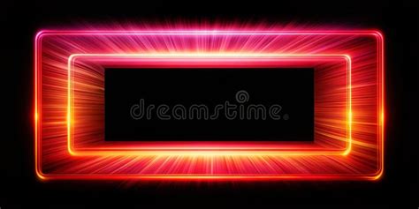 Colorful Rectangle Light Red Motion Blaze Abstract Effect In Black