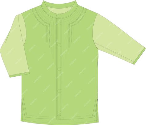 Ethnic Kurta Tech Pack Dessin Technique Croquis Plat Dessin Plat Modèle