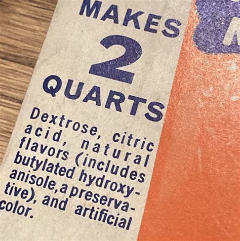 Original 1955 Kool Aid Tangerine Drink Mix Packet Nos Full Contents General Foods