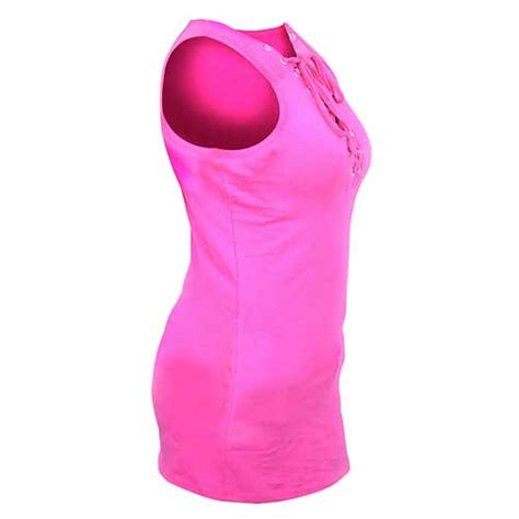 Ladies Metal Eyelets Collared Sleeveless Shirt Tattoo Wear Company