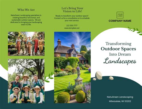 Free Landscape Brochure Templates Editable And Printable