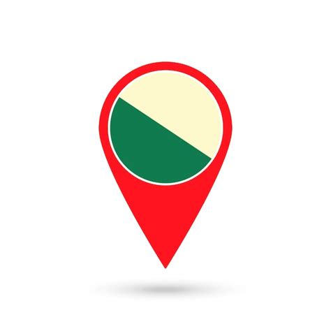 Ponteiro de mapa ilustração vetorial de bandeira do peru do