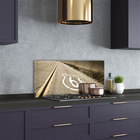 Ebern Designs Lukey Road In California 50cm X 100cm Glass Panel