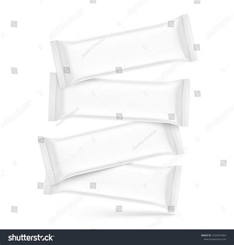 Set Hight Realistic Flow Packaging Mockups Stock Vector Royalty Free