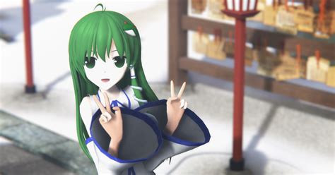 東方mmd 早苗さん 早宮有諏のイラスト Pixiv