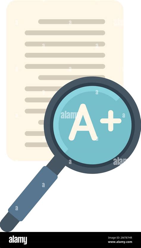 Test Paper Icon Flat Vector Check Form Sheet Mark Isolated Stock